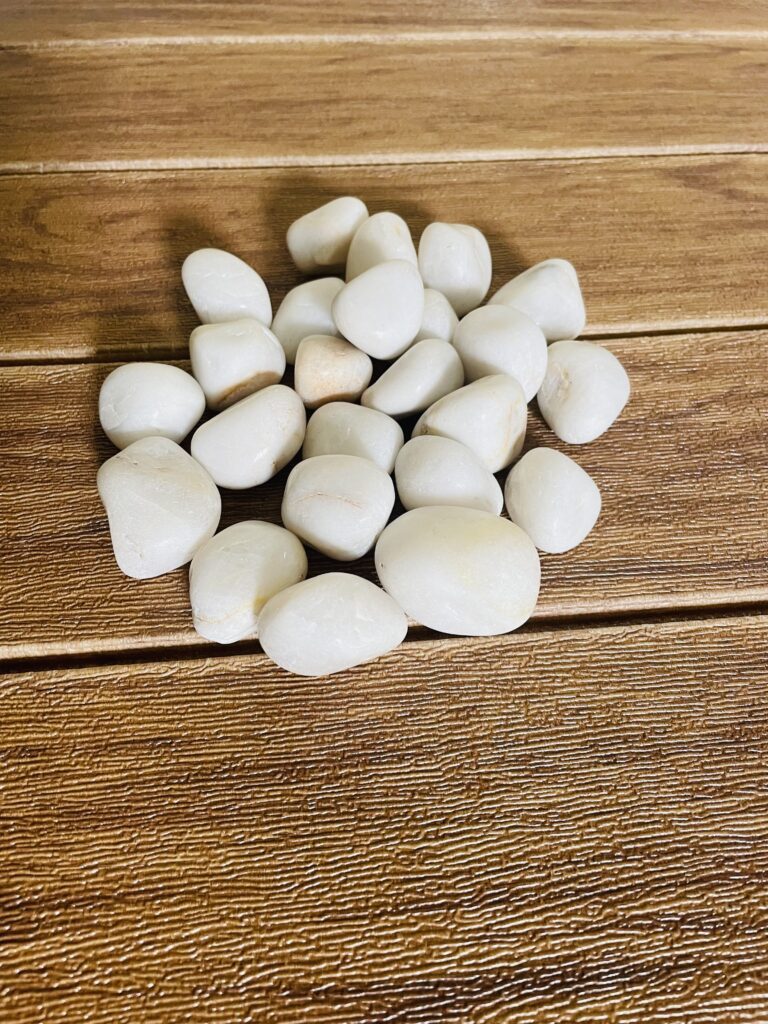 Buy online White Polished Pebbles for plant decor from bnbplants